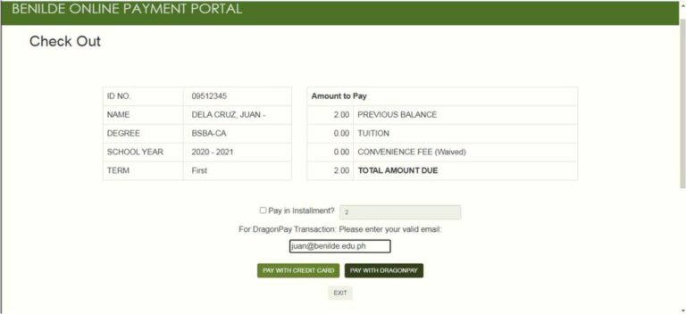 Payment Option - De La Salle – College of Saint Benilde
