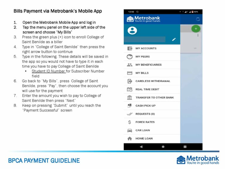 Payment Option - De La Salle – College of Saint Benilde